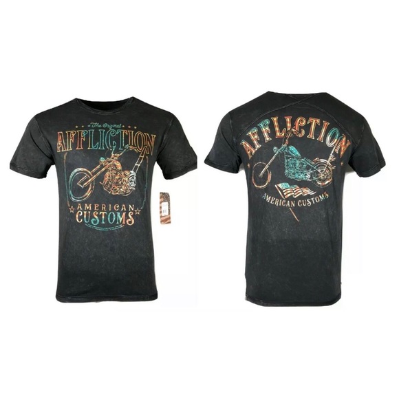 Affliction | Shirts | Affliction Mens Tshirt Ac Last Ride Biker Motor ...